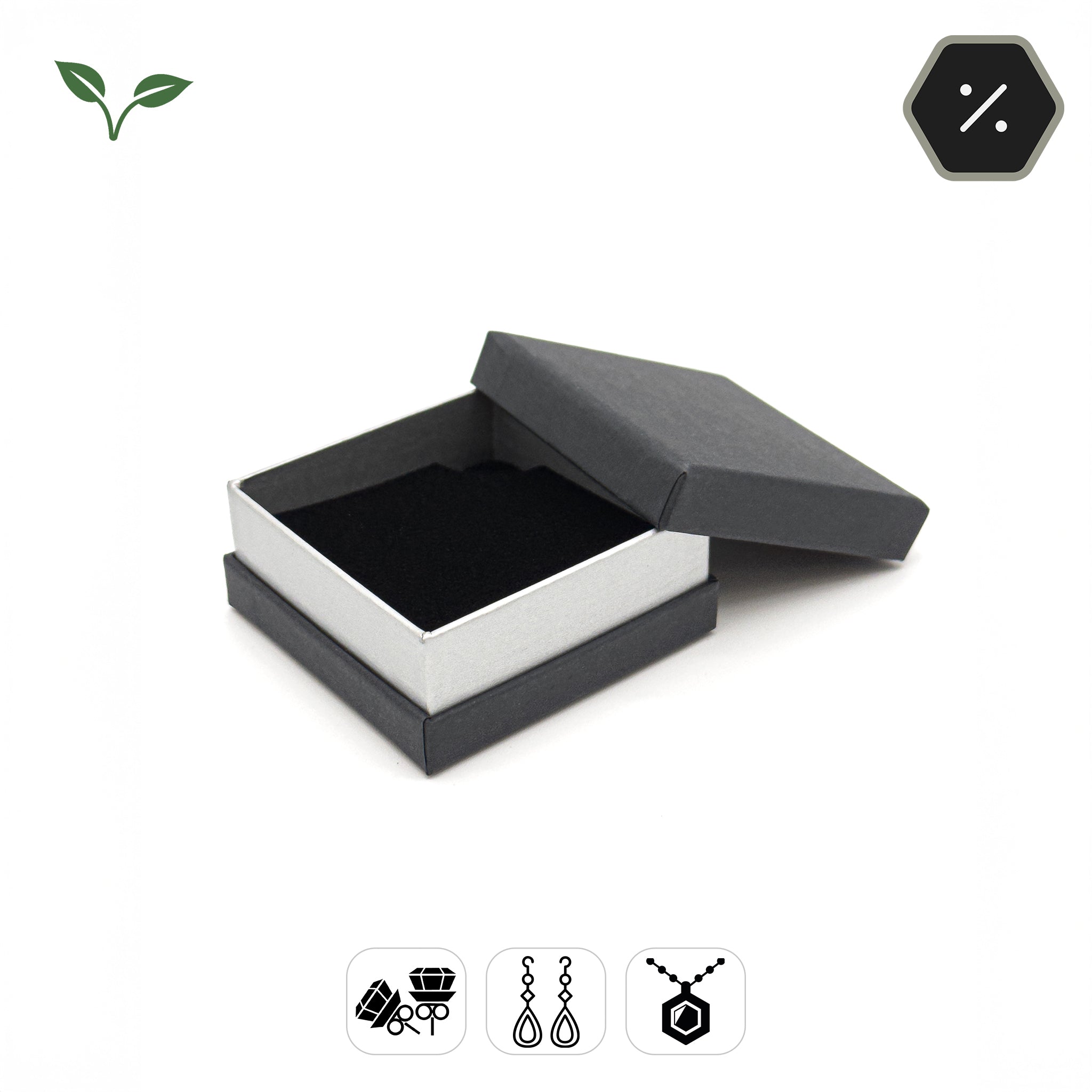 Modern | Two-Piece Eco Earring / Pendant Box, 60x60mm – Karina Krafts